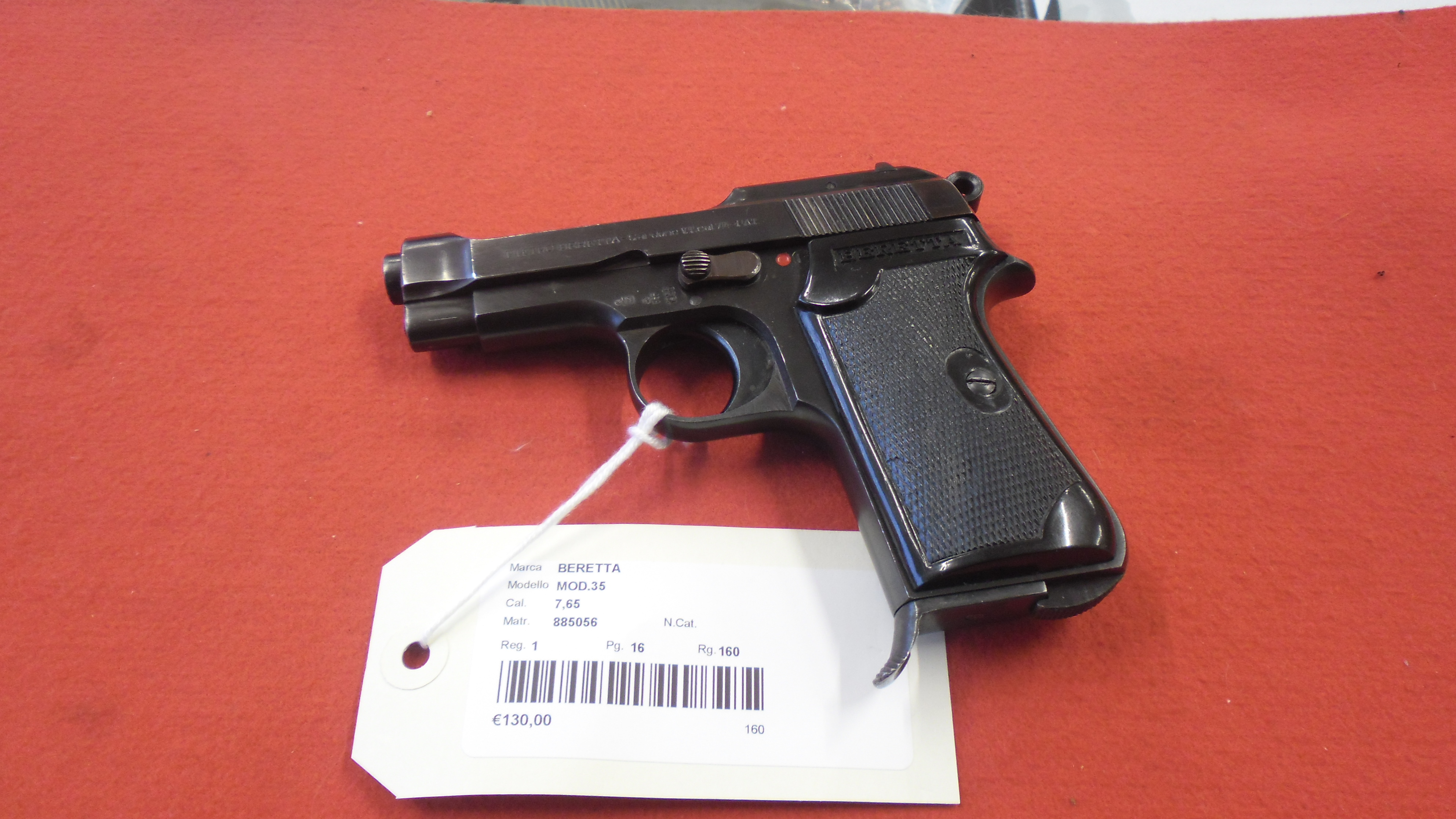 PISTOLA SEMIAUTOMATICA BERETTA MOD.35 160 calibro 7,65 prezzo